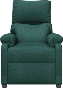 Elektrické masážní křeslo tmavě zelené textil 3098436