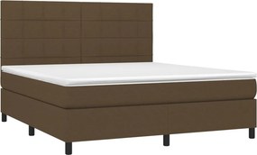 Box spring postel s matrací tmavě hnědá 160x200 cm textil 3141788