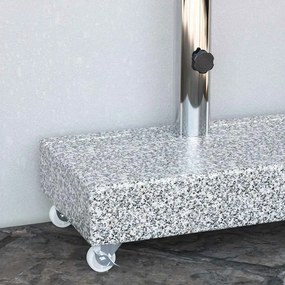 Stojan na slunečník světle šedý 45 x 25 x 8,3 cm žula 313666