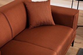 Hanah Home Třímístná pohovka HORIZON červenooranžová