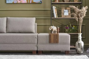 Designová rohová sedačka Ramesha 280 cm krémová - levá