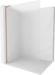 Mexen Kioto L, sprchová zástěna Walk-In 110 x 200 cm, 8mm sklo námraza, růžové zlato profil, 800-110-103-60-30