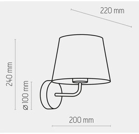 Nástěnná lampa MAJA 1xE27/15W/230V bílá