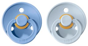 Bibs dudlíky kaučuk 2 ks 0-6 měsíců Colour Sky blue/baby blue