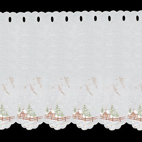 KRÁTKÁ ZÁCLONA NA POUTKÁCH XMAS17 145X70 CM VZOROVANÁ