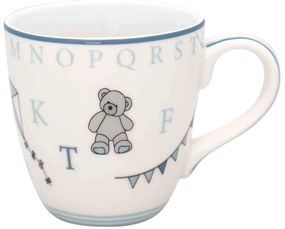 GreenGate dětský porcelánový hrnek Charlie Blue 200ml