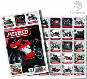 BONAPARTE Pexeso Moto Speed Motorky fotografie *SPOLEČENSKÉ HRY* bn10192