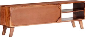 TV stolek šedý 140 x 30 x 45 cm masivní dřevo 286369