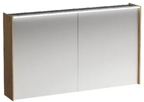 Laufen Lani - Zrcadlová skříňka s LED osvětlením, 71x122x21 cm, 2 dvířka, dub H4038221122671