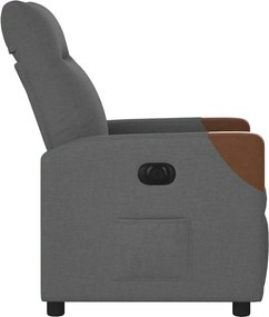 Elektrické polohovací křeslo tmavě šedé textil 3323991