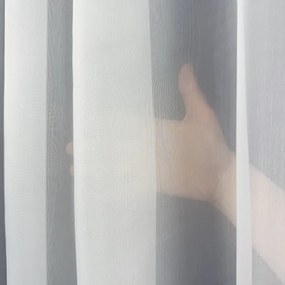 Voálová﻿ hotová záclona s krajkou bílá 9233 různé velikosti