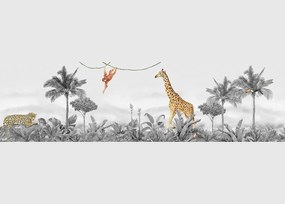 Dětská samolepící bordura na zeď Jungle | 5 m x 9.7 cm | DWBD8129