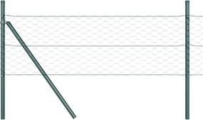 Hexagonální kotvení plotu 25 x 1,4 m Ocel potažená PVC Zelená 3352683