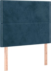 Box spring postel s matrací tmavě modrá 120 x 200 cm samet 3137777