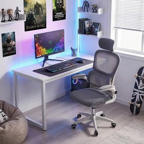 Ergonomická kancelářská židle IMPERIAL - šedá síťovina
