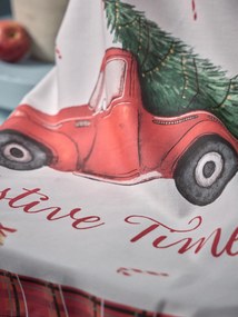 Sinsay - Vánoční kuchyňská zástěra s potiskem auta s vánočním stromkem - vícebarevná