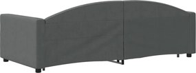 Válenda s přistýlkou tmavě šedá 90 x 200 cm textil 3197189