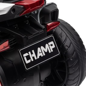 HOMCOM Elektrická Motorka pro Děti od 3 Let, 6V, Napájená Baterií, s Svetly, Hudbou, Klaksonem a Širokými Pneumatikami, Rychlost 3 km/h, Černá