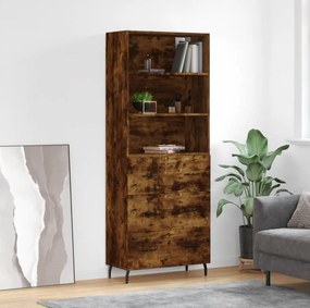 vidaXL Skříň highboard 69,5 x 34 x 180 cm kompozitní dřevo [3189404] Barva: kouřový dub