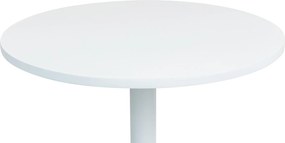 Barový stůl Hereford kulatý 75 cm – bílá/bílá