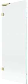 Mexen Lunar L vanová zástěna 1-křídlová 70 x 150 cm, transparentní, zlatá kartáčovaná - 897L-070-000-55-00
