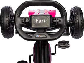 HOMCOM Pedalové Auto Go-Kart s Ruční Brzdou, Nastavitelným Sedákem, Předními a Zadními Rychlostmi, Vozidlo s EVA Koly, Dětské Kettcar pro Děti 3-8 Le…