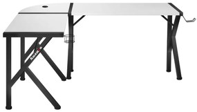 Prostorný rohový stůl HERO 6.3 v bílé barvě