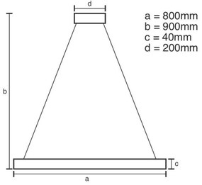 LED Stmívatelný lustr na lanku LED/55W/230V 3000-6500K + dálkové ovládání