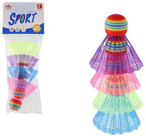 Míčky/Košíčky na badminton barevné 4ks plast v sáčku 10,5x27x5cm