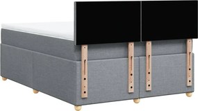 Box spring postel s matrací světle šedá 140 x 200 cm textil 3286696