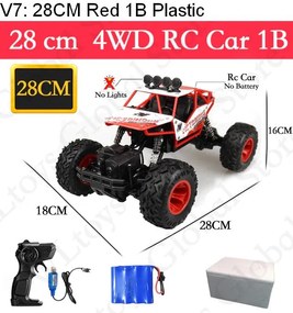 Offroad auto na dálkové ovládání, více variant Varianta: V7: 28CM Red 1B Plastic (plast)