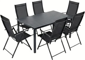 Vikio Zahradní set 140x80 pro 6 osob V136-140 černá