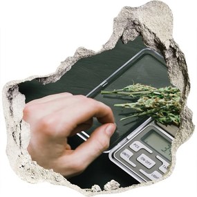 Wallmuralia Samolepící nálepka fototapeta Marihuana 75x75 cm
