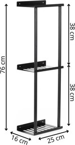 Držák na ručníky policový SPRINGOS HG0073 černý