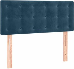 Čelo postele s LED tmavě modré 100x5x78/88 cm samet 3122092