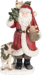Dekorace Santa se zvířátky - 17*16*30 cm