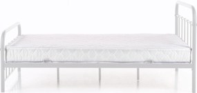 Kovová postel LINDA 200x120 cm - bílá