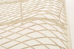 Rustikální kovová lavička Tar - Krémová antik