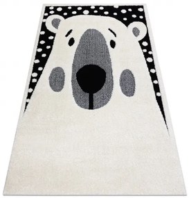 Dětský kusový koberec JOY Lední medvěd krémový černý Rozměr: 140x190 cm