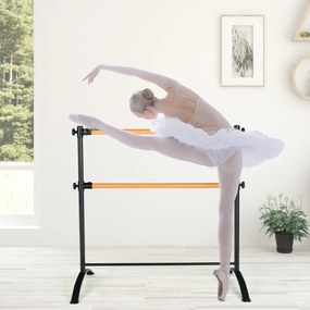 Costway 120 cm dlouhé přenosné baletní vybavení volně stojící dvojitá baletní