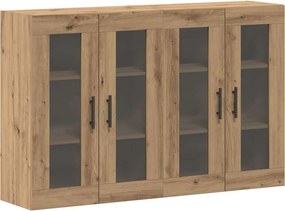 Nástěnné skříňky 2 ks Artisan dub a černá 69,5 x 34 x 90 cm 3394567