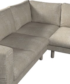 Potah na pohovku IKEA Norsborg rohová 4-místná barva béžová látka pletený vzor, vzorované