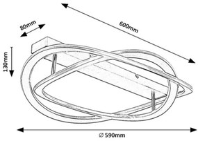 Rabalux 71280 - LED Stropní svítidlo KALLIRA LED/72W/230V 3000K pr. 59 cm