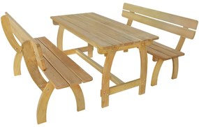 vidaXL Pivní stůl se 2 lavicemi impregnované borové dřevo