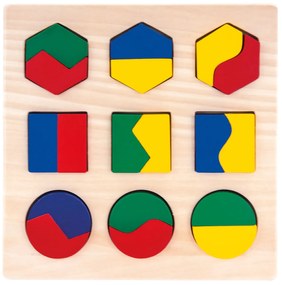 Bino Dřevěné puzzle geometrické tvary