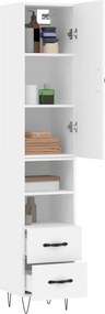 Skříň highboard bílá 34,5 x 34 x 180 cm kompozitní dřevo 3198945