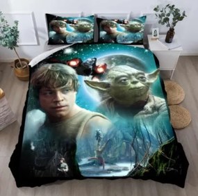 3-dílné ložní povlečení Star Wars Yoda 3D Varianta: YODA 17, Velikost: EU King (240cmx220cm)