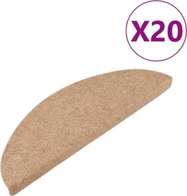 Samolepicí rohože na schody 20 ks béžová 56x17x3 cm 3365894