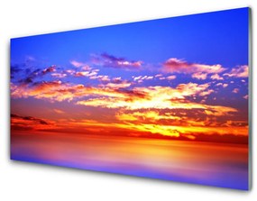 Obraz na skle Nebe Mraky Moře Krajina 100x50 cm