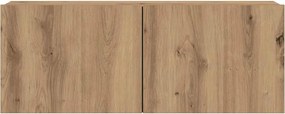 Sada 7 kusů nástěnné TV skříňka dub artisan kompozitní dřevo 3329020